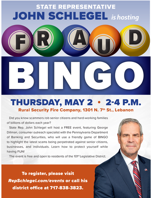 Events | PA State Rep. John Schlegel